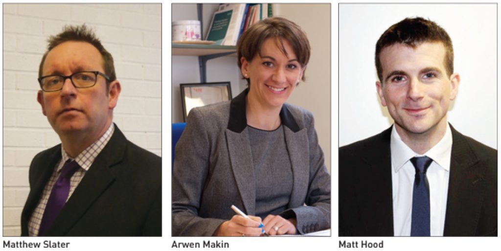 Matthew Slater, Arwen Makin and Matt Hood