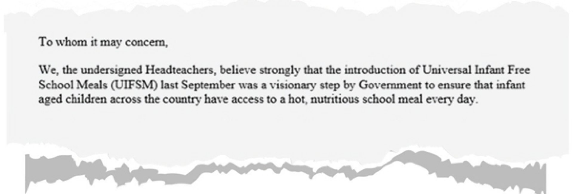 School food plan campaign group urged heads to sign infant free meals ...