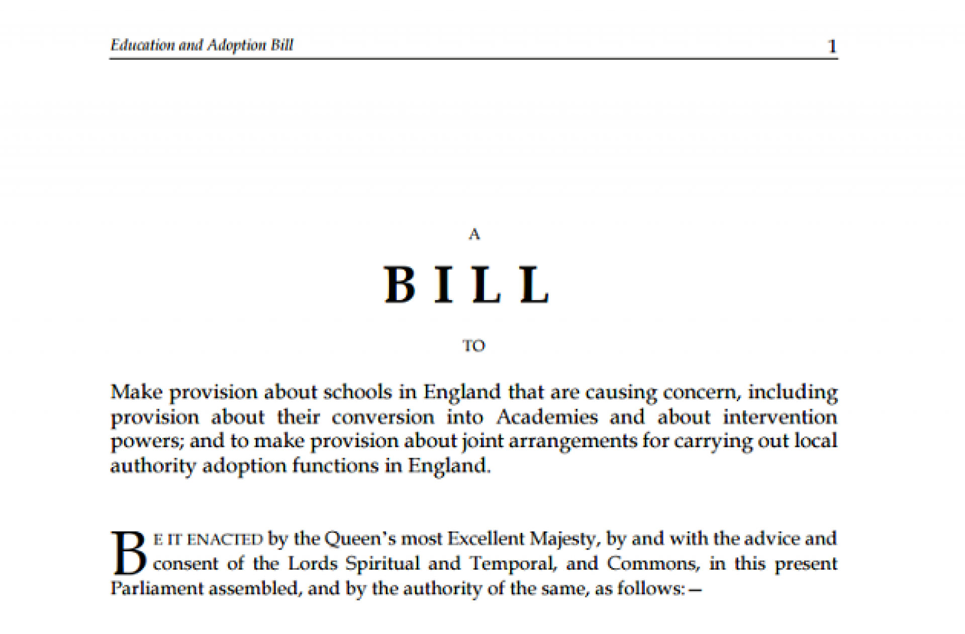 Education bill clauses: what they mean for schools & academies
