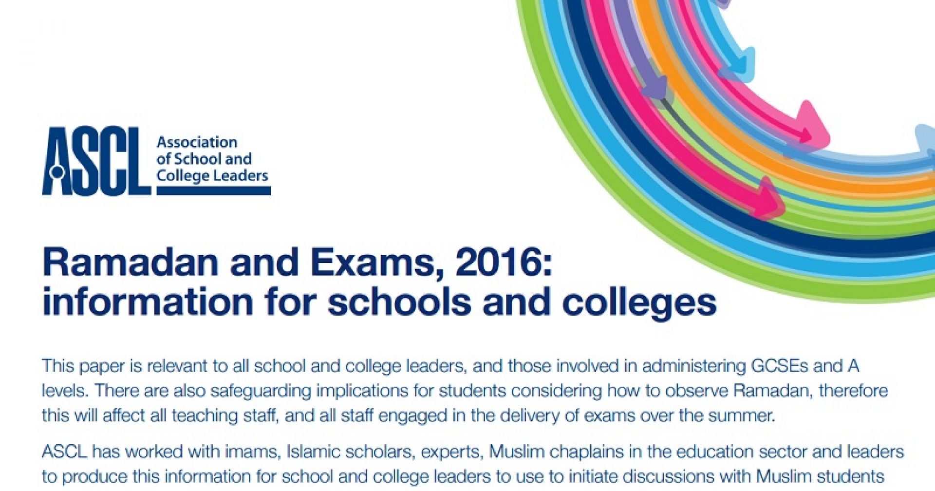 Advice for schools on fasting Muslim pupils during Ramadan