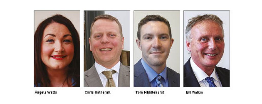 Angela Watts, Chris Hatherall, Tom Middlehurst and Bill Watkin