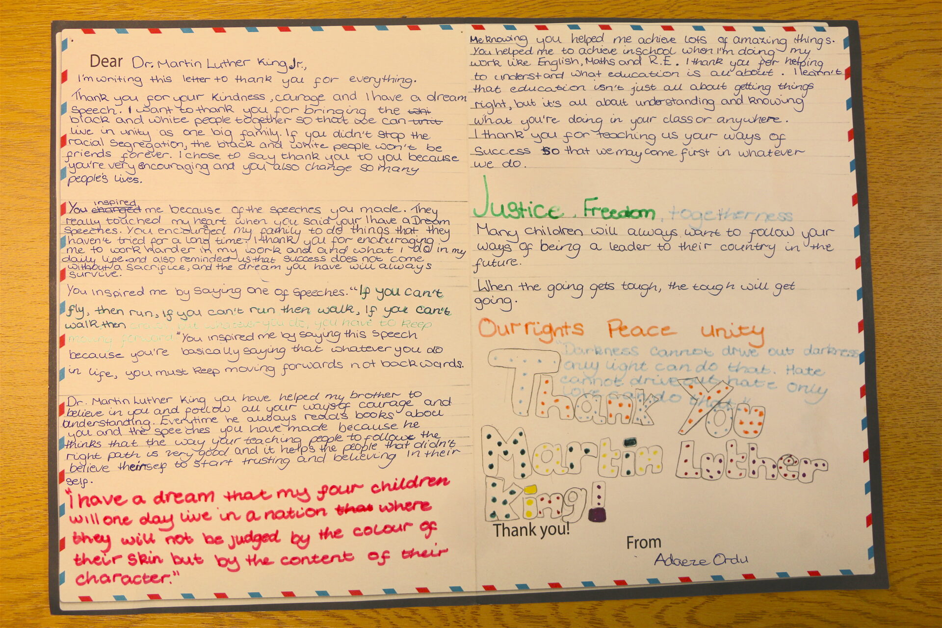 Letter writing competition aims to increase gratitude