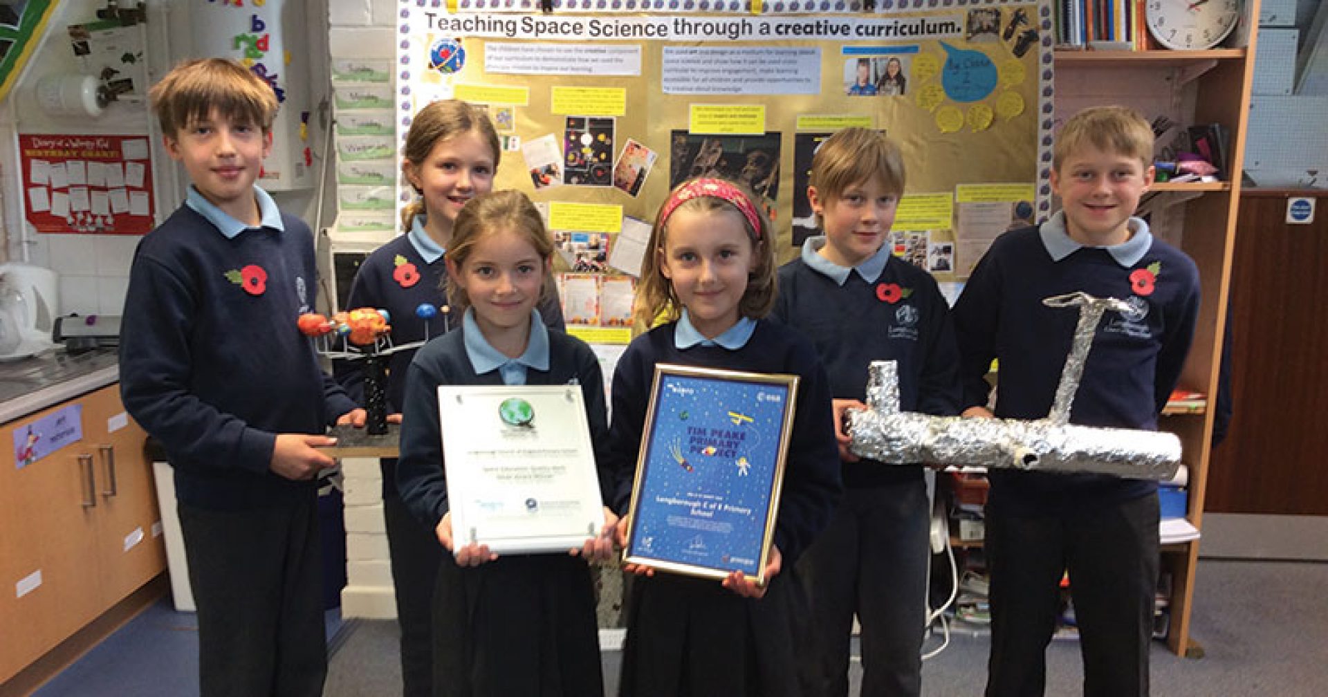 Longborough CofE primary awarded Space Education Quality Mark