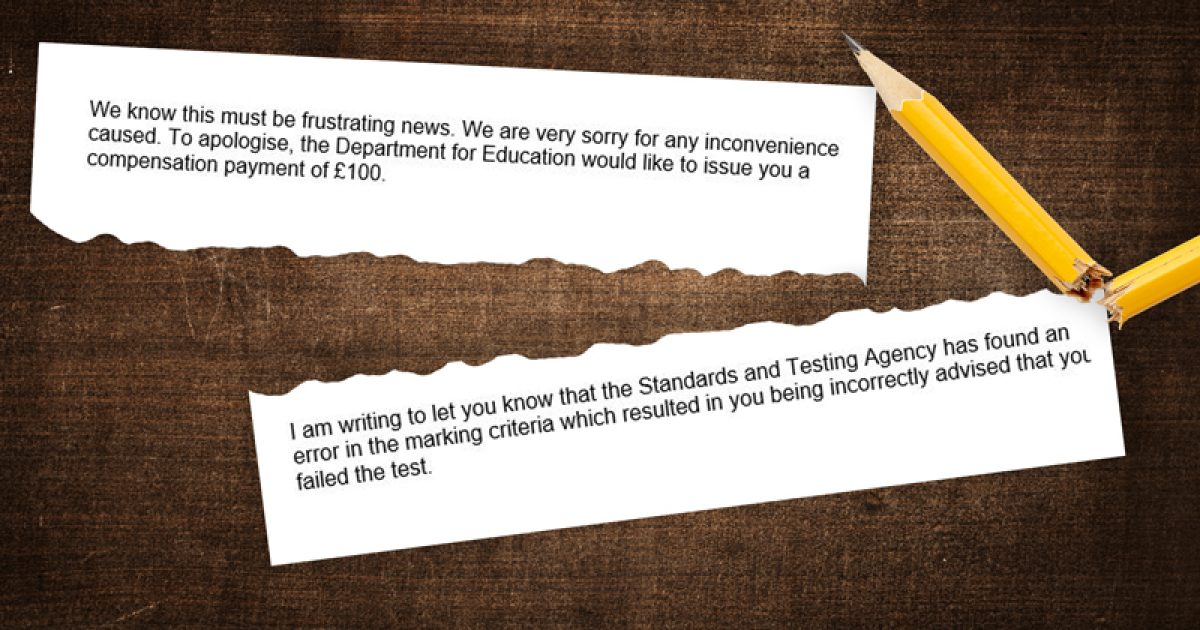 DfE offers 'insulting' £100 after wrongly failing QTS exams for would ...