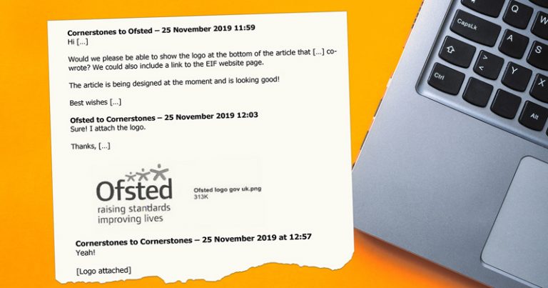 Ofsted permitted use of its logo by private company
