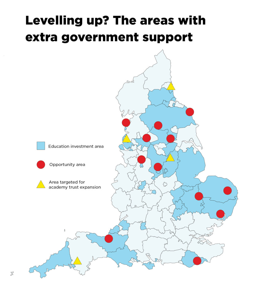 Fewer than 1 in 100 schools affected by 'levelling-up' academies plan
