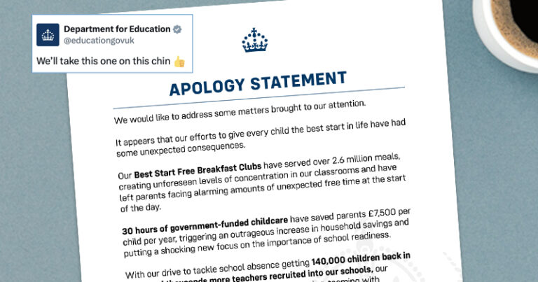 Viral DfE social media stunt slammed as 'completely tone deaf'